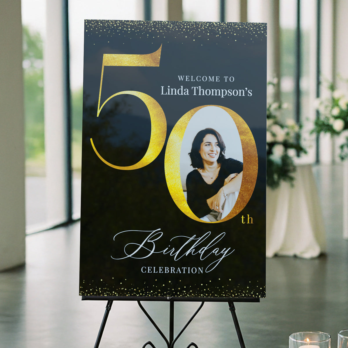 50th Birthday Sign · Fab at 50 Welcome Sign | SpeedyOrders