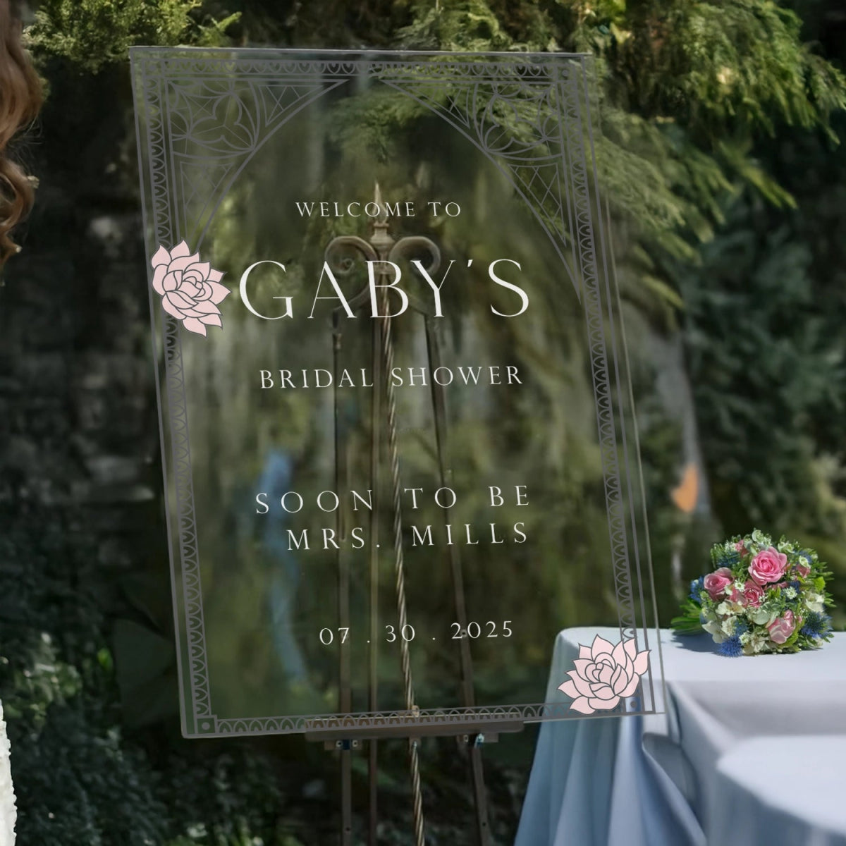 Acrylic Bridal Shower Sign, Welcome to Bridal Shower, Soon To Be Mrs S ...