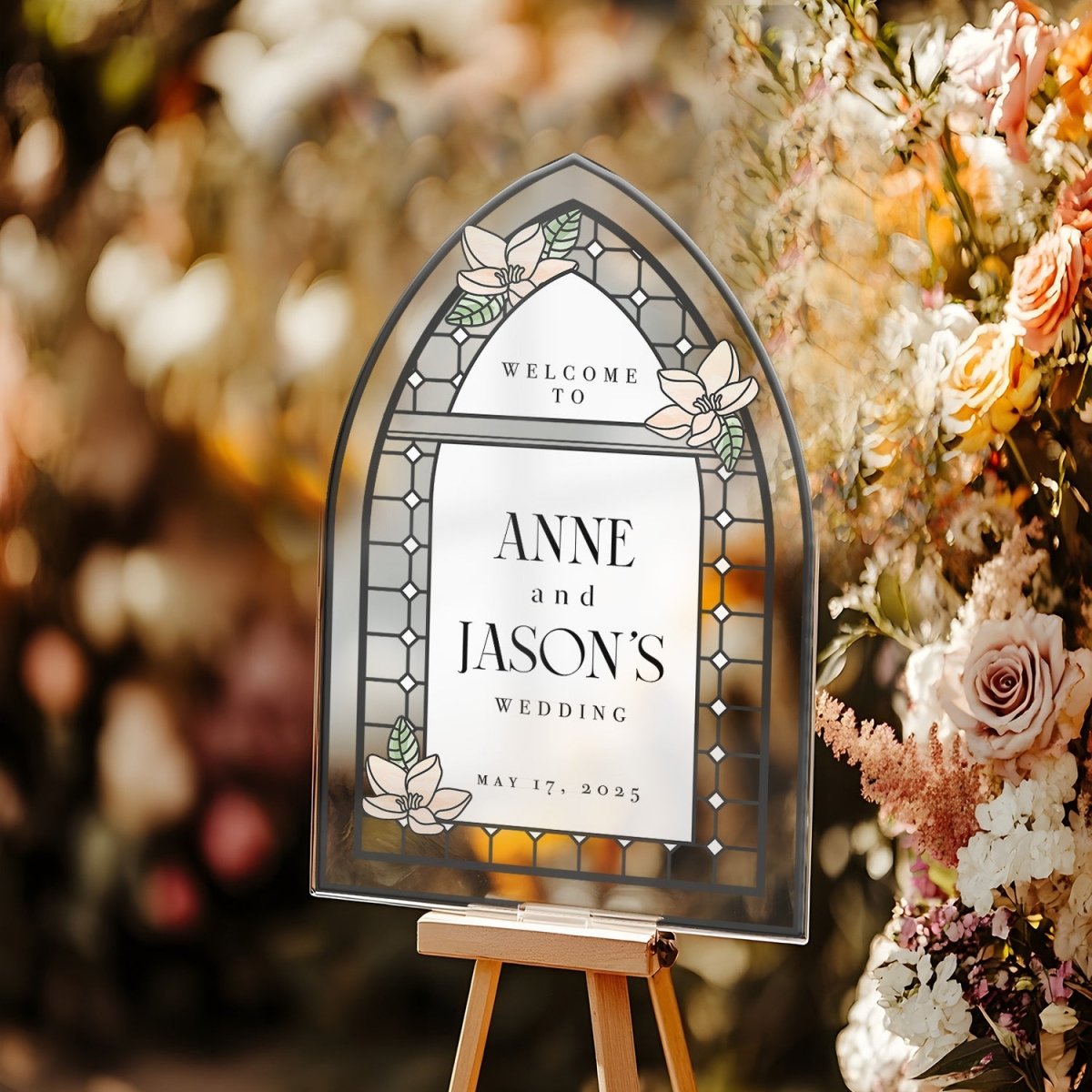 Acrylic Wedding Welcome Sign, Stained Glass Wedding Sign – SpeedyOrders