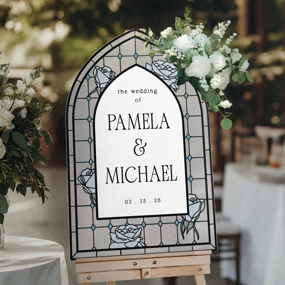 Medieval Wedding Sign - Customizable Gothic Stained Glass – SpeedyOrders