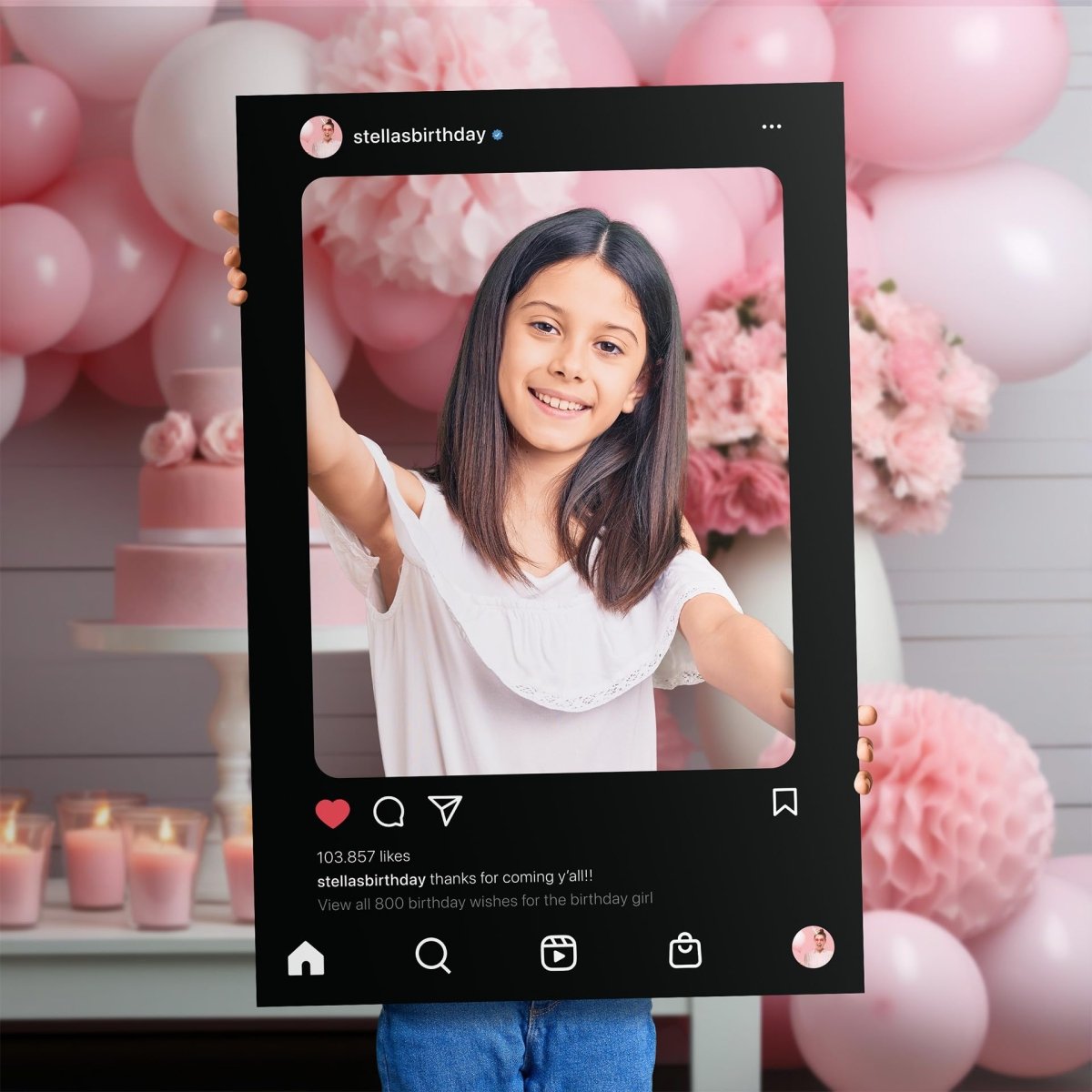 Custom Instagram Photo Booth Frame - IG Frame for Fun Social Media Pos ...