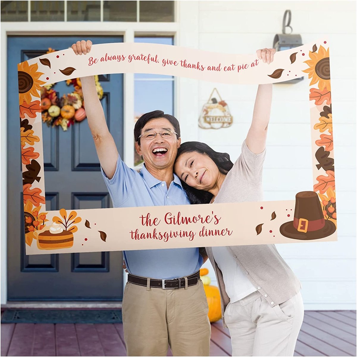 Custom-made Thanksgiving Grateful And Blessed Photo Booth Frame ...