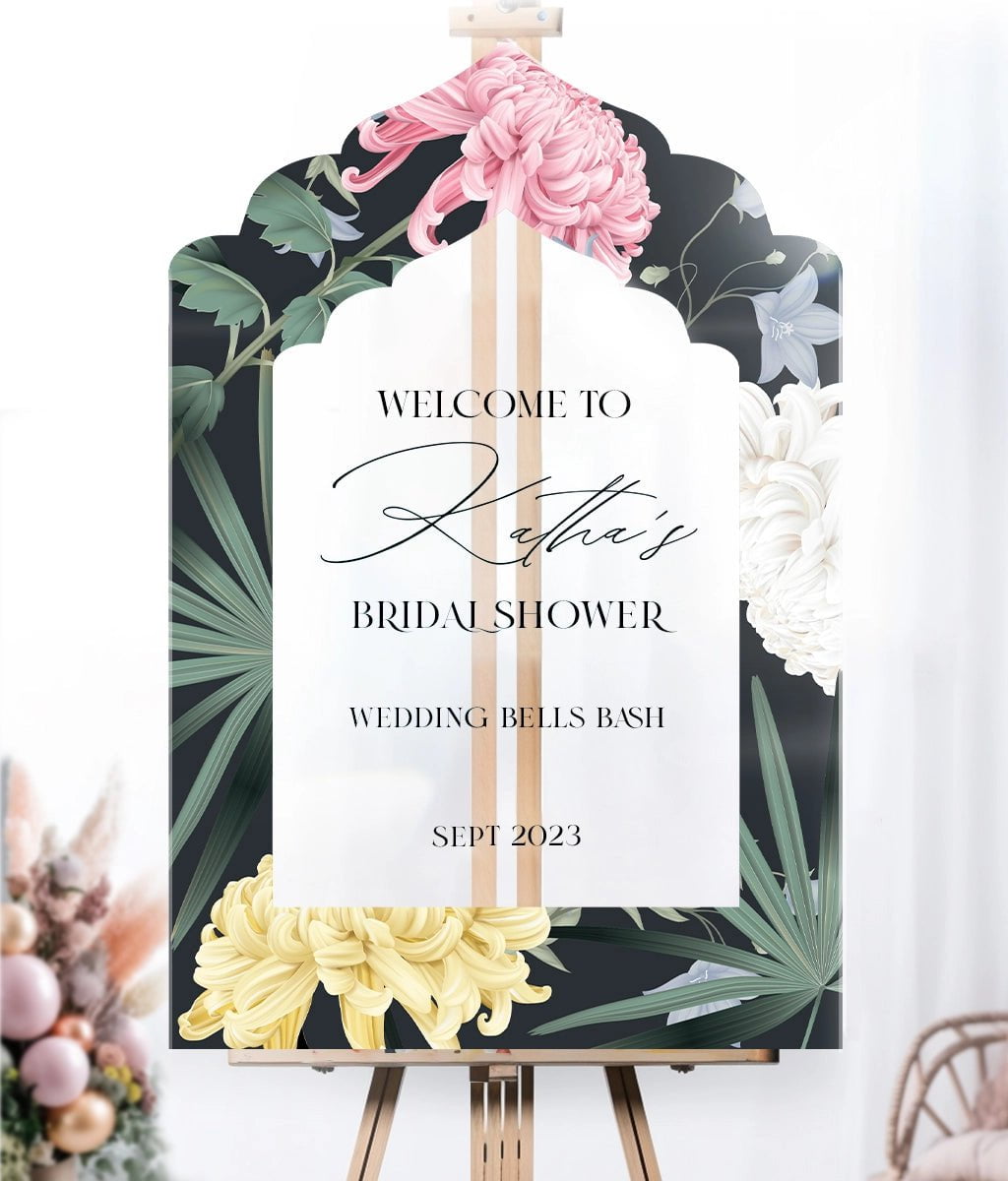 Enchanting Bohemian-inspired Bridal Shower Welcome Sign – SpeedyOrders