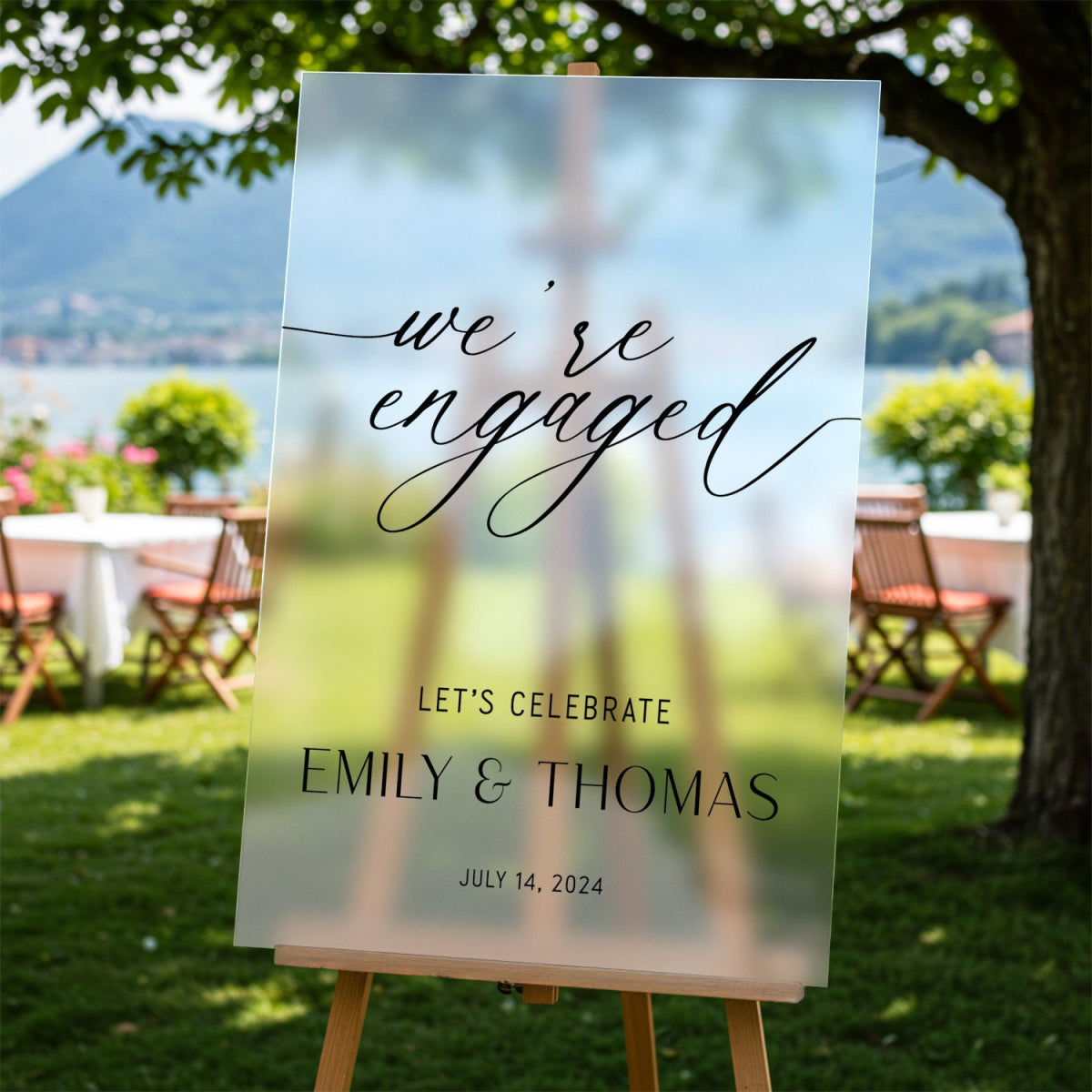 Engagement Sign, We’re Engaged Sign, Welcome to Our Engagement Sign ...