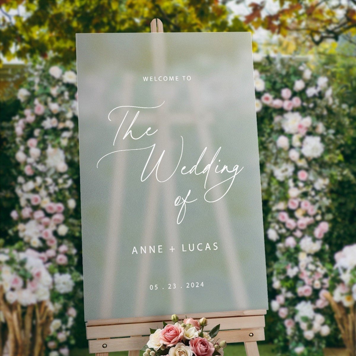 Frosted Acrylic Wedding Sign, Frosted Acrylic Wedding Welcome Sign ...