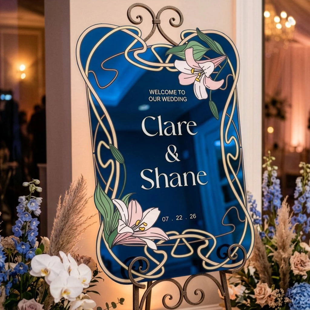 Pink Lily Wedding Welcome Sign – SpeedyOrders