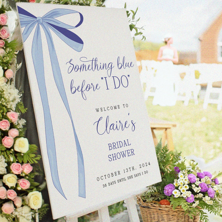 Something Blue Before I Do Bridal Shower Sign – SpeedyOrders
