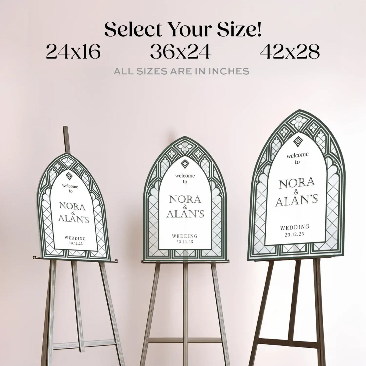 Wedding welcome sign dimensions | Honestweddingadvice.com