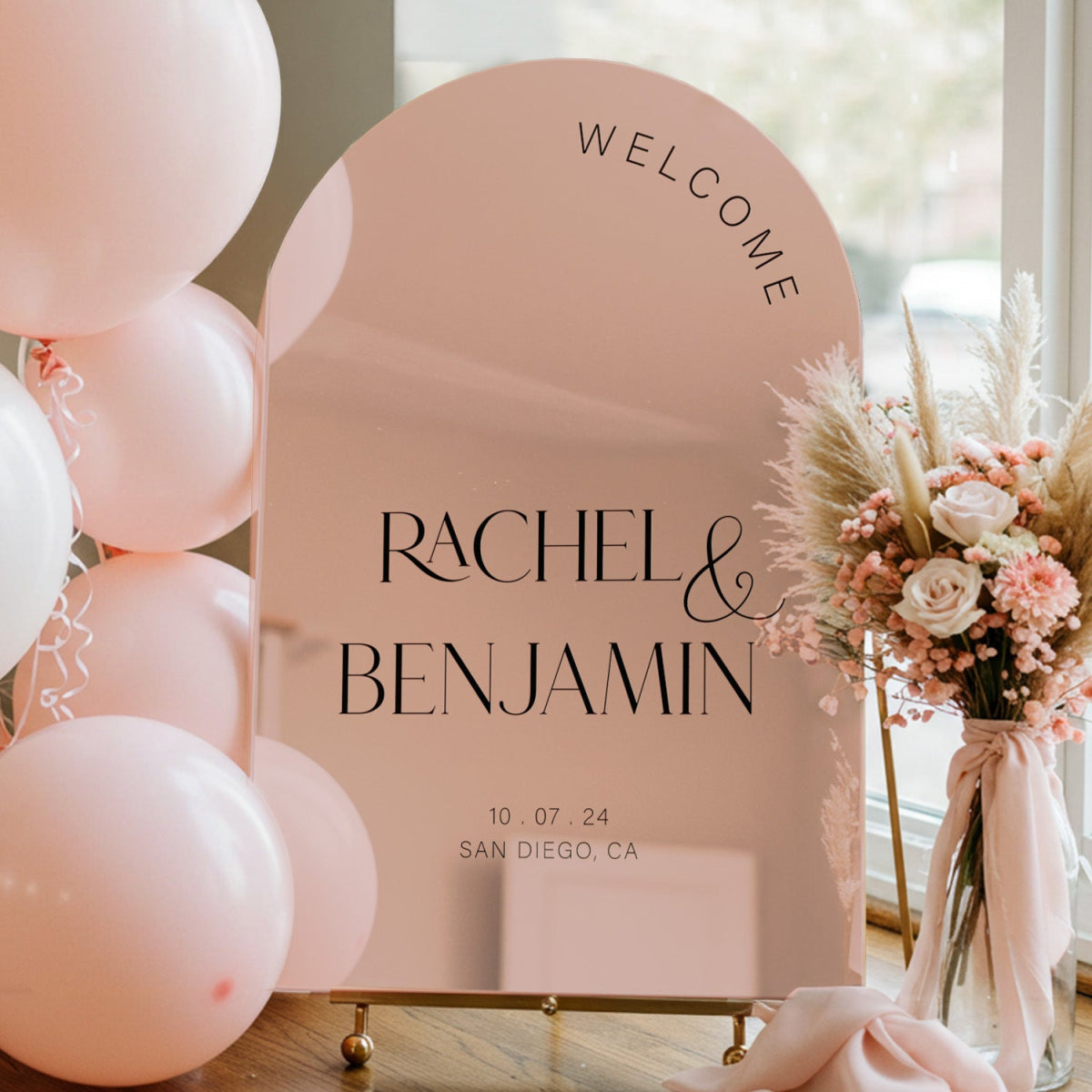 Wedding Welcome Sign, Blush Pink Wedding Sign – SpeedyOrders